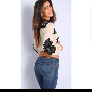 boutique | Tops | Boho Sheer Embroidered Applique Crop | Poshmark